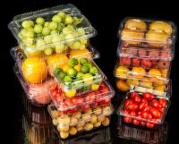 China stackable fruit container  leak‑resistant box  dust‑proof clamshell moisture resistant punnet  fresh‑keeping packaging  visible display packaging for sale