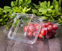 China lightweight produce packaging moisture permeability compression resistant container  reusable optional clamshell spill‑proof hinged box for sale