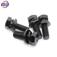 China Pan Head Dacromet Black Oxide Three Triple Combination Bolt Screw Assembly for sale