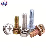 China Pan Head Dacromet Black Oxide Three Triple Combination Bolt Screw Assembly for sale