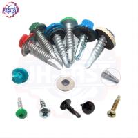 China Metric Hex Washer Head Self-Drilling Metal Screws M2 to M5 Black Finish Steel Stainless Steel for sale