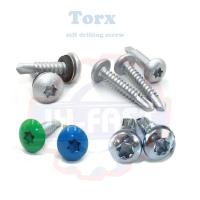 China Metric Hex Washer Head Self-Drilling Metal Screws M2 to M5 Black Finish Steel Stainless Steel for sale