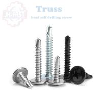 China Metric Hex Washer Head Self-Drilling Metal Screws M2 to M5 Black Finish Steel Stainless Steel for sale