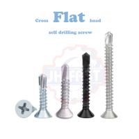 China Metric Hex Washer Head Self-Drilling Metal Screws M2 to M5 Black Finish Steel Stainless Steel for sale