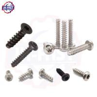 China Custom Carbon Stainless Steel Self Tapping Screws M2.5 Black Torx Flat Tail for sale