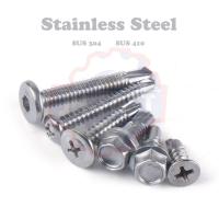 China ROHS ISO 9001 Certified Stainless Steel Self Drilling Tek Screw for Roofing 8mm for sale