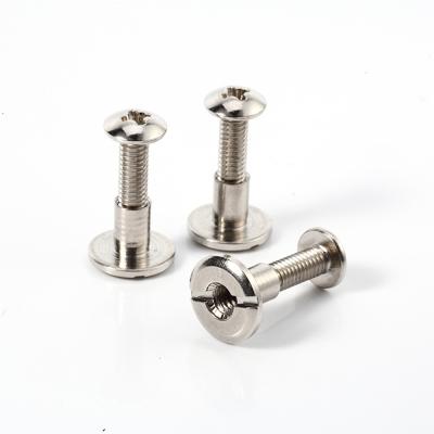 China Customized Stainless Steel Pan Head Chicago Screw M4 M5 M6 for Leather Belt Book Binding for sale