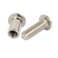 China Customized Stainless Steel Pan Head Chicago Screw M4 M5 M6 for Leather Belt Book Binding for sale