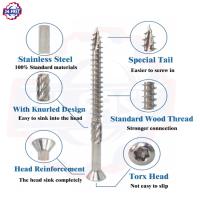 China Metric Stainless Coated Star Deck Screws Torx M8 M4x12 50x50 3x40 Wood Screws for sale