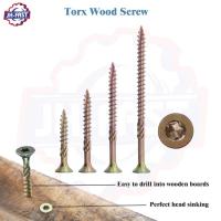 China Metric Stainless Coated Star Deck Screws Torx M8 M4x12 50x50 3x40 Wood Screws for sale