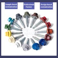 China ISO Standard Self Drilling Tek Screw Hex Washer Head Zinc Finish for Sheet Metal Roofing 12-14x1-1/2 for sale