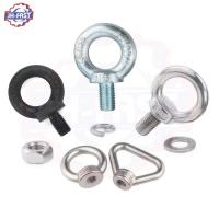 China DIN 580 Grade 8 Carbon Steel Eye Bolt 35mm Length Fully Threaded Black Galvanized for sale