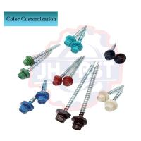 China ISO Standard Self Drilling Tek Screw Hex Washer Head Zinc Finish for Sheet Metal Roofing 12-14x1-1/2 for sale