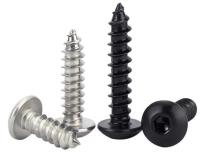 China Black Round Head Self-Tapping Screw with Hex Socket Drive Metric Stainless Steel for sale