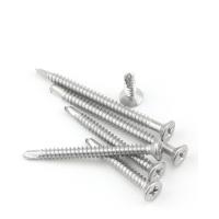 China Passivated Stainless Steel Flat Head Self Drilling Screw ISO Metric for Metal Fastening for sale
