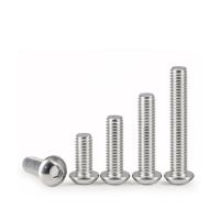 China Button Head DIN 7380 SS304 A2-70 Stainless Steel Hex Socket Machine Screw Original for sale