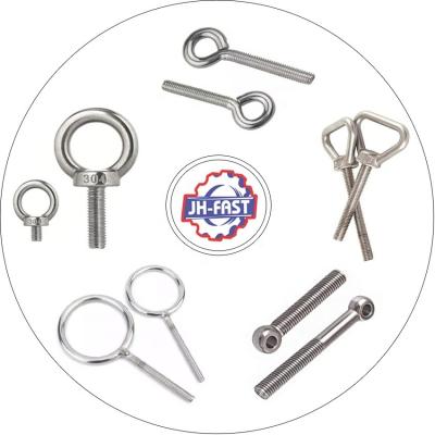 China Stainless Steel Lifting Eye Bolt M12 with Nut ISO Standard Custom for sale