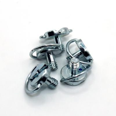 China Custom Design Zinc Plated D Ring Buckle Screw for Tactical Gear DIN Standard Steel for sale