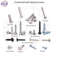 China 100% Inspection Stainless Steel 304 Self-Tapping Screws for Custom Customization for sale