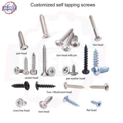 China 100% Inspection Stainless Steel 304 Self-Tapping Screws for Custom Customization for sale