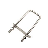 China Passivation Finish Square U-Bolt SS304 SS316 M10 M12 6mm 8mm x 178mm for sale