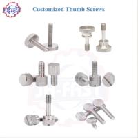 China Zinc Aluminum Coated Machine Thumb Screw Slotted Flat Knurled Head M3 M4 M5 M6 M8 for sale