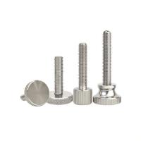 China Zinc Aluminum Coated Machine Thumb Screw Slotted Flat Knurled Head M3 M4 M5 M6 M8 for sale