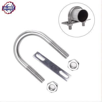 China DIN3570 U-Bolt Stainless Steel 20mm U Type Bolt and Plate for Trucks One Stop Service for sale