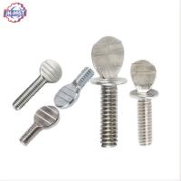 China Zinc Aluminum Coated Machine Thumb Screw Slotted Flat Knurled Head M3 M4 M5 M6 M8 for sale