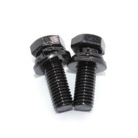 China Carbon Steel Black Oxide Hex Bolts Washer Assemblies Spring Lock ISO9001 for sale