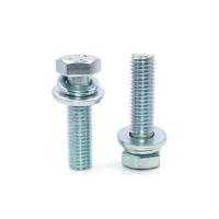 China Carbon Steel Black Oxide Hex Bolts Washer Assemblies Spring Lock ISO9001 for sale