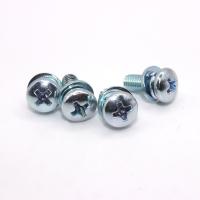 China Steel Hex Head Machine Screws Cross Recess Drive M4x10 Metric Zinc Plated for sale