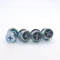 China Steel Hex Head Machine Screws Cross Recess Drive M4x10 Metric Zinc Plated for sale