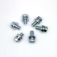 China Steel Hex Head Machine Screws Cross Recess Drive M4x10 Metric Zinc Plated for sale