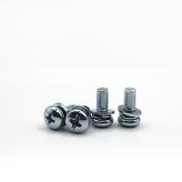China Steel Hex Head Machine Screws Cross Recess Drive M4x10 Metric Zinc Plated for sale