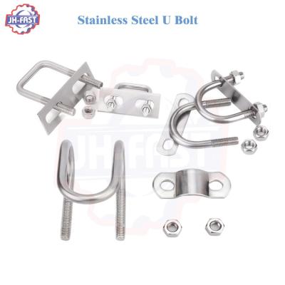 China Stainless Steel 304 M6 M8 M10 Square U Bolts and Nuts Passivation Finish for sale
