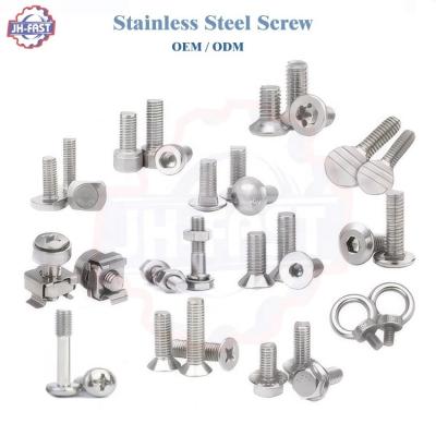 China M3 M4 M5 M8 304 316L Stainless Steel Knurled Screw OEM ODM Custom Fastener for sale