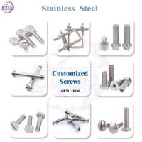 China M3 M4 M5 M8 304 316L Stainless Steel Knurled Screw OEM ODM Custom Fastener for sale