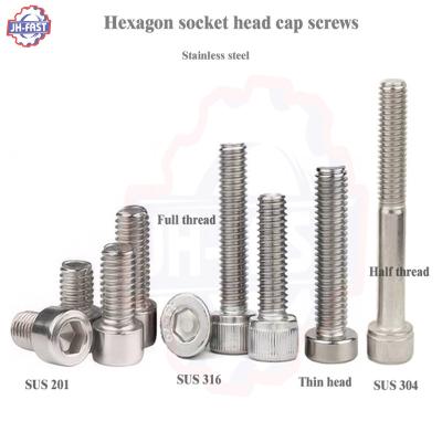 China Stainless Steel Hex Socket Head Cap Screw DIN912 Allen Bolt M2-M36 for Construction for sale