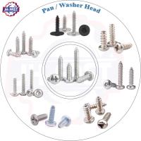 China Galvanized 304 Stainless Steel Pan Head Self Tapping Screws DIN 7981 Plain Finish for sale