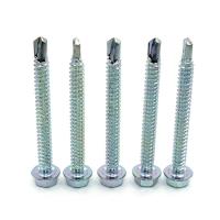 China Brass Zinc Chrome Plated Hex Drilling Screws M8 x 10mm Metric Grade 8.8 for sale