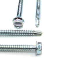 China Brass Zinc Chrome Plated Hex Drilling Screws M8 x 10mm Metric Grade 8.8 for sale