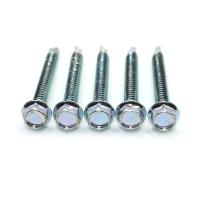 China Brass Zinc Chrome Plated Hex Drilling Screws M8 x 10mm Metric Grade 8.8 for sale