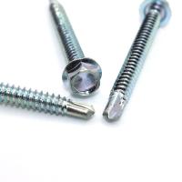China Brass Zinc Chrome Plated Hex Drilling Screws M8 x 10mm Metric Grade 8.8 for sale