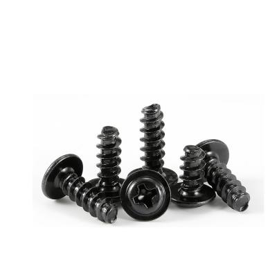China Metric Black Zinc Steel 8.8 Grade Cross Pan Washer Head Self Tapping Screw for Plastic for sale