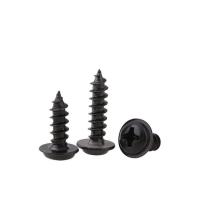 China Metric Black Zinc Steel 8.8 Grade Cross Pan Washer Head Self Tapping Screw for Plastic for sale