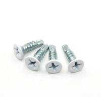 China Customized Zinc Plated Self Drilling Screws Countersunk Head Carbon Steel White Color ISO9001 for sale