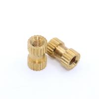 China Passivated Brass Knurled Nut M3 M4 M5 M6 M8 M10 OEM Copper Knurled Inserts Nut for sale