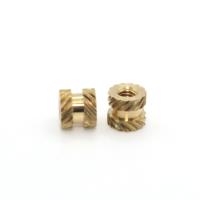 China Passivated Brass Knurled Nut M3 M4 M5 M6 M8 M10 OEM Copper Knurled Inserts Nut for sale