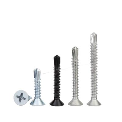 China ISO9001 Certified Stainless Steel Self Drilling Screws Phillips CSK Head 8-18 x 1-2 for sale